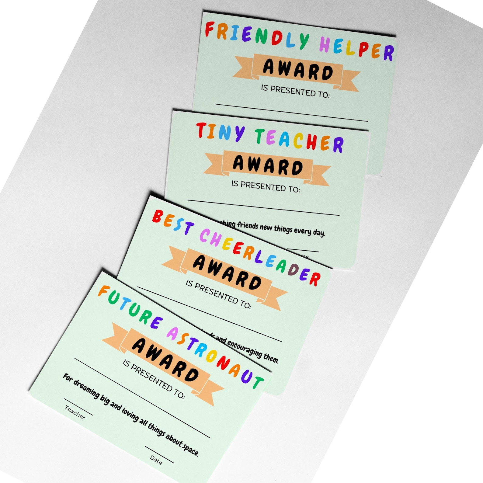 72 Printable Preschool Award Certificates- Editable Classroom Student ...