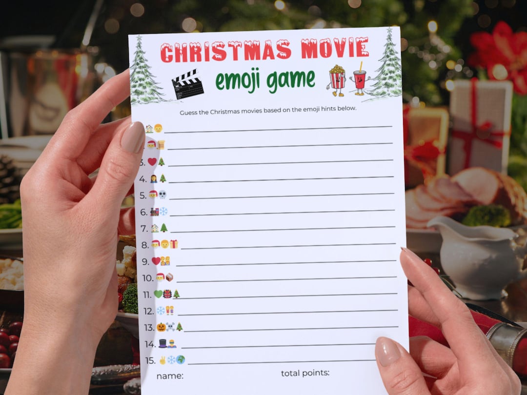 Christmas Movie Emoji Pictionary Game- Printable Fun Xmas Emoji ...
