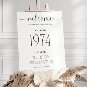 Class Reunion Welcome Sign- Any Year 50th High School Welcome Board ...
