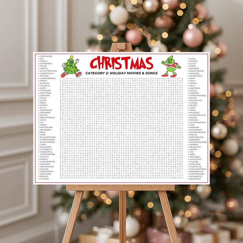 Giant Christmas Word Search Poster: XXL Xmas Holiday Game, Jumbo Kids ...