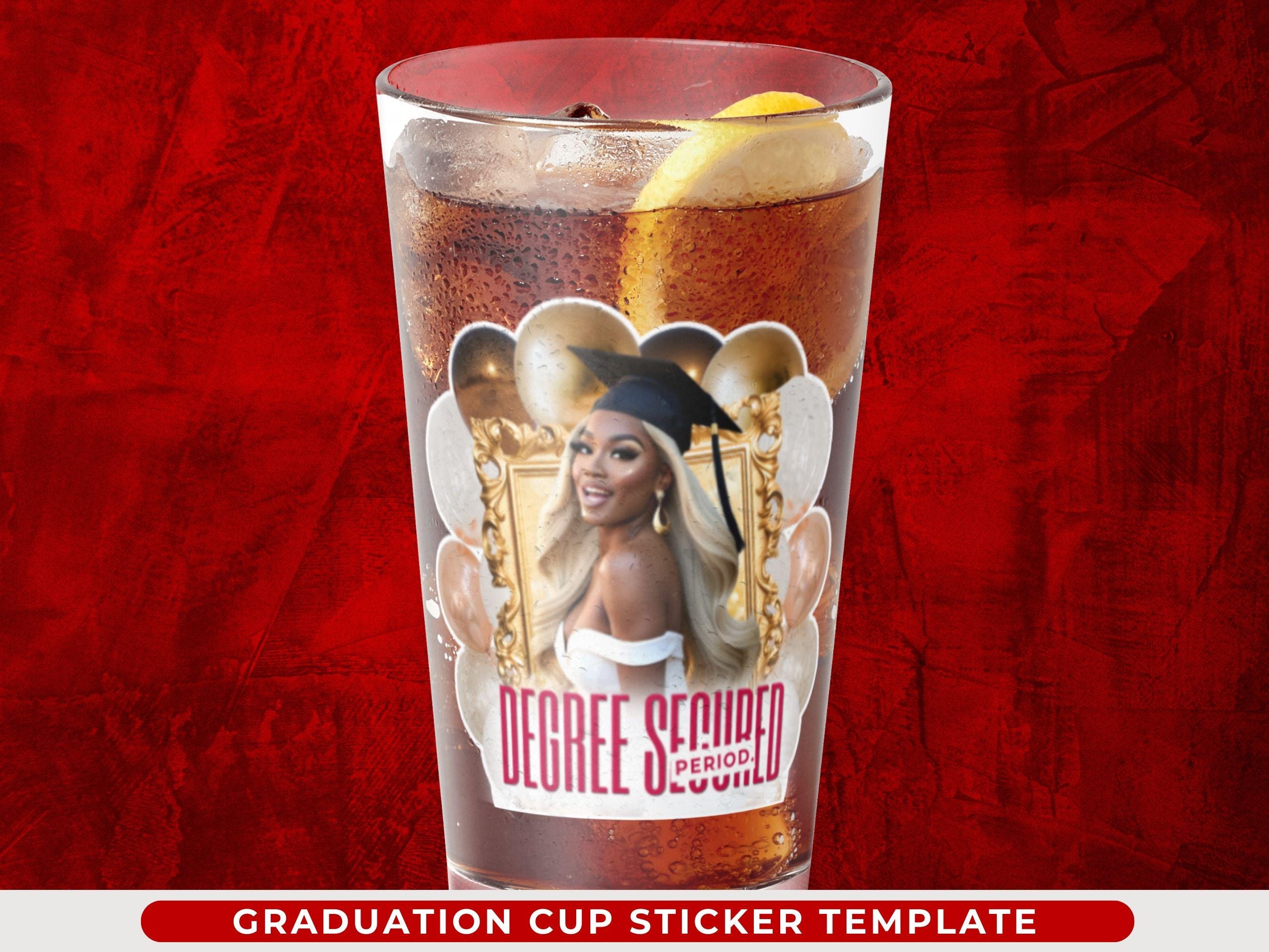 Graduation Cup and Shot Glass Stickers- Editable Prom Send off Party ...