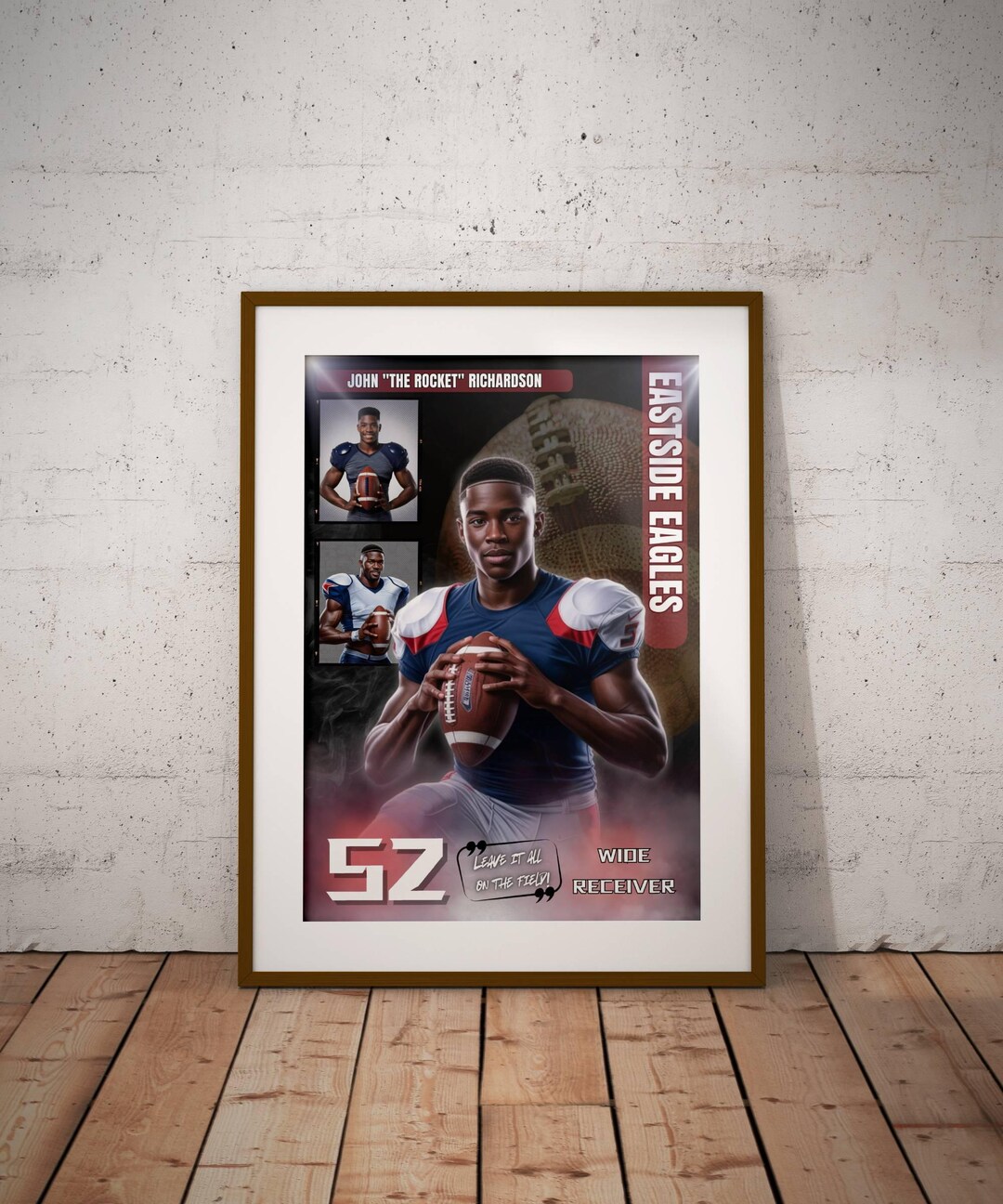 Football Poster Canva Template- Editable Senior Night Memory Mate ...