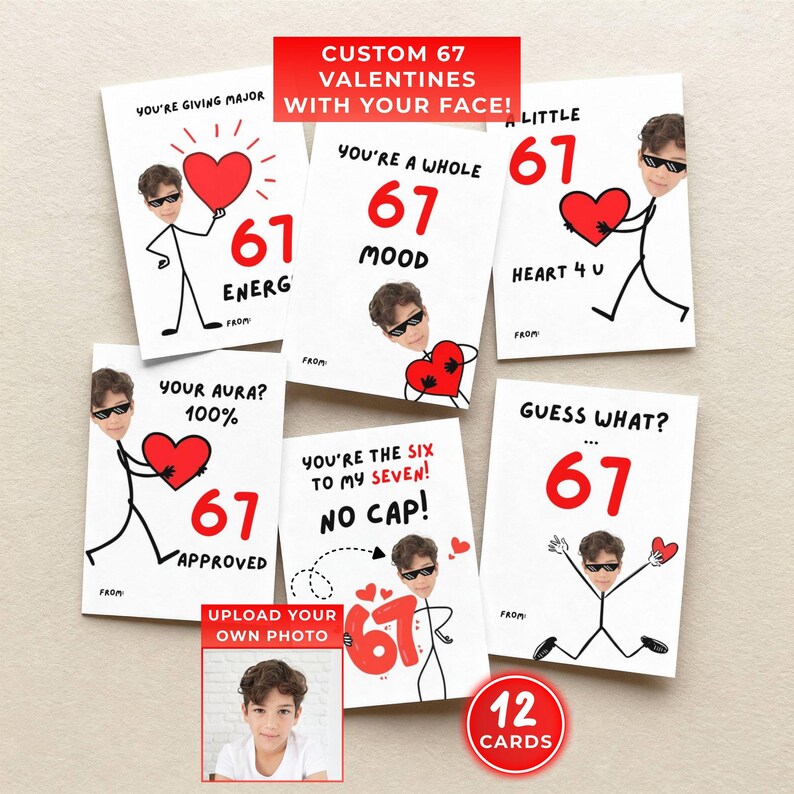 Custom 67 Slang Valentine Cards for Kids: Printable Funny Boys Girls ...