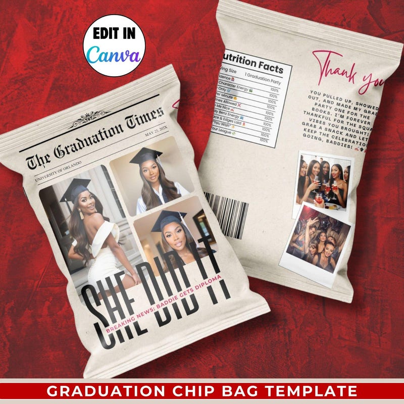 Graduation Chip Bags - Etsy