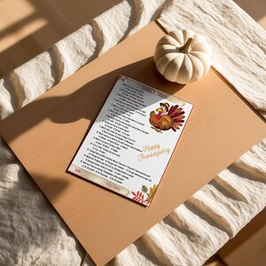 Turkey Trivia Game- Thanksgiving Printable Dinner Table Game, Fall ...