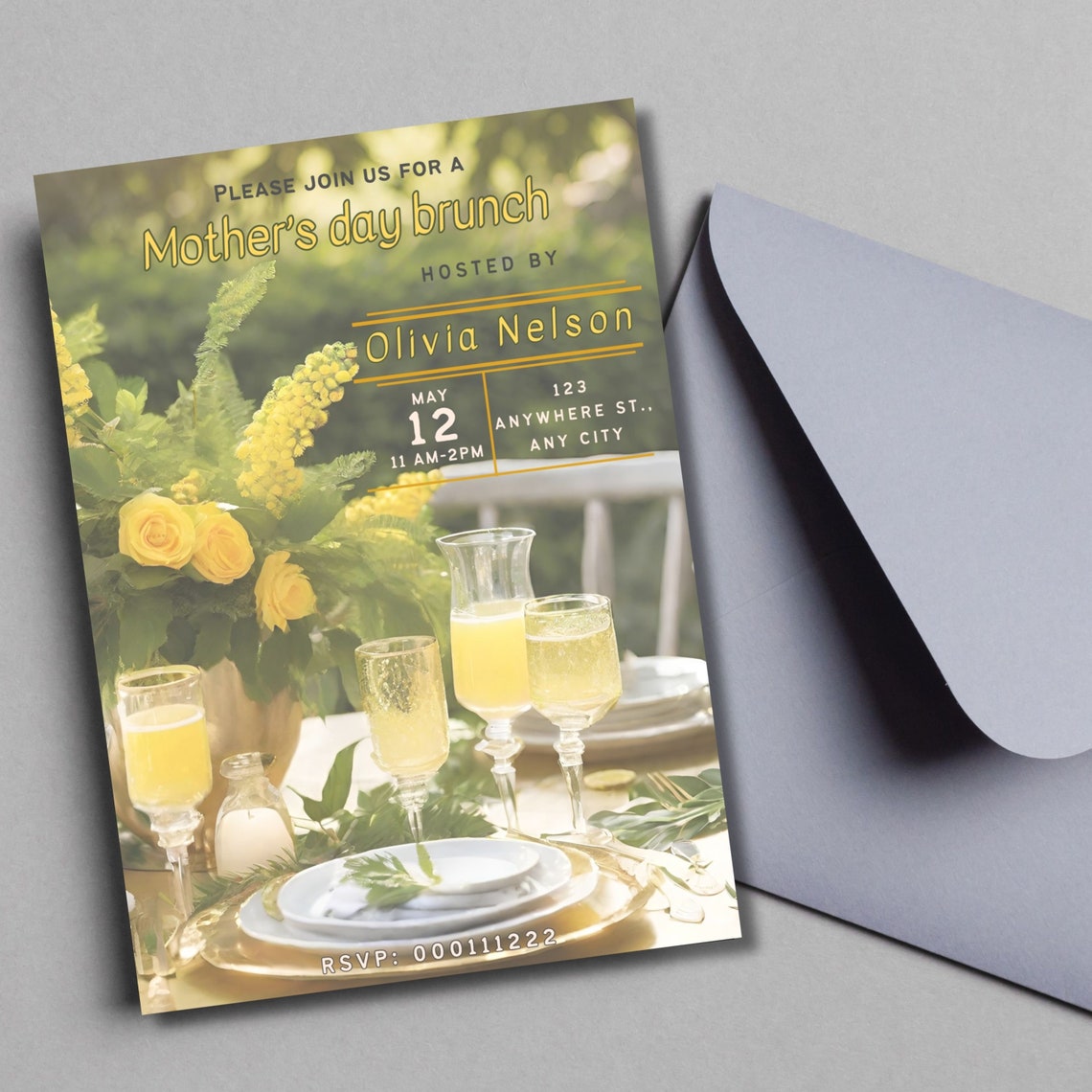 Mother's Day Brunch Invitation Template Editable Digital Moms and ...