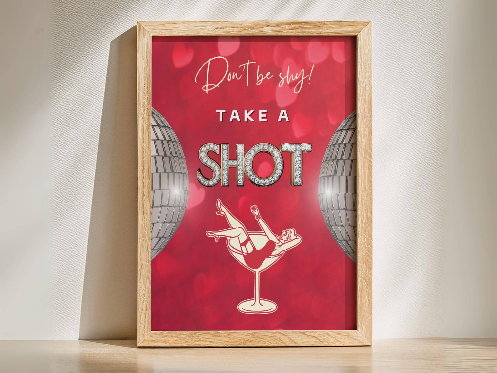 Don't Be Shy Take a Shot Sign- Red Entry Fee One Shot Galentine's Day ...