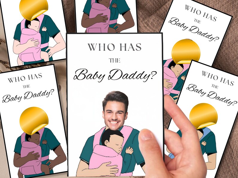 Who Has the Baby Daddy Baby Shower Game Editable Celebrity Scratch off ...