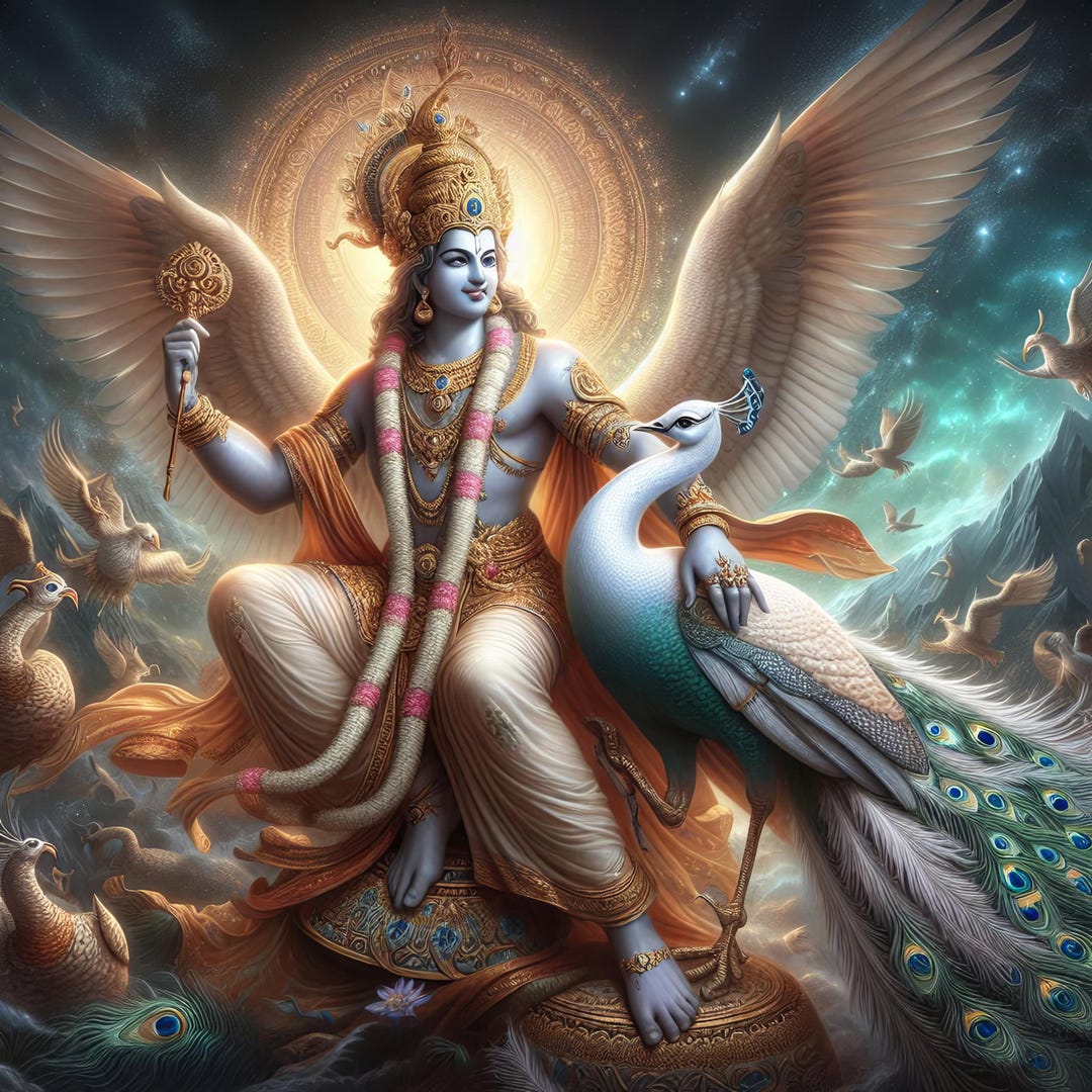 Lord Murugan Hindu God of War Print: Skanda, Kartikeya (digital ...