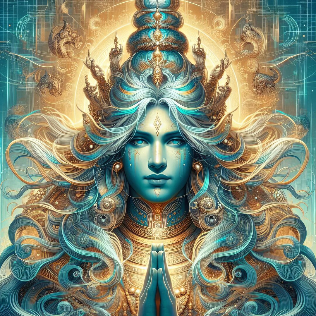 Lord Shiva Blessing Wall Art – Hindu Spiritual Print for Protection ...