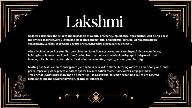 Goddess Lakshmi Print: Hindu Spiritual Art (digital Download) - Etsy