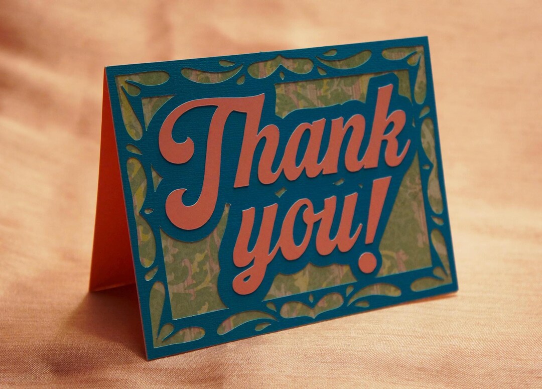 Thank You Card PNG Digital Cut File | Card Making | Papercrafts | Cut ...