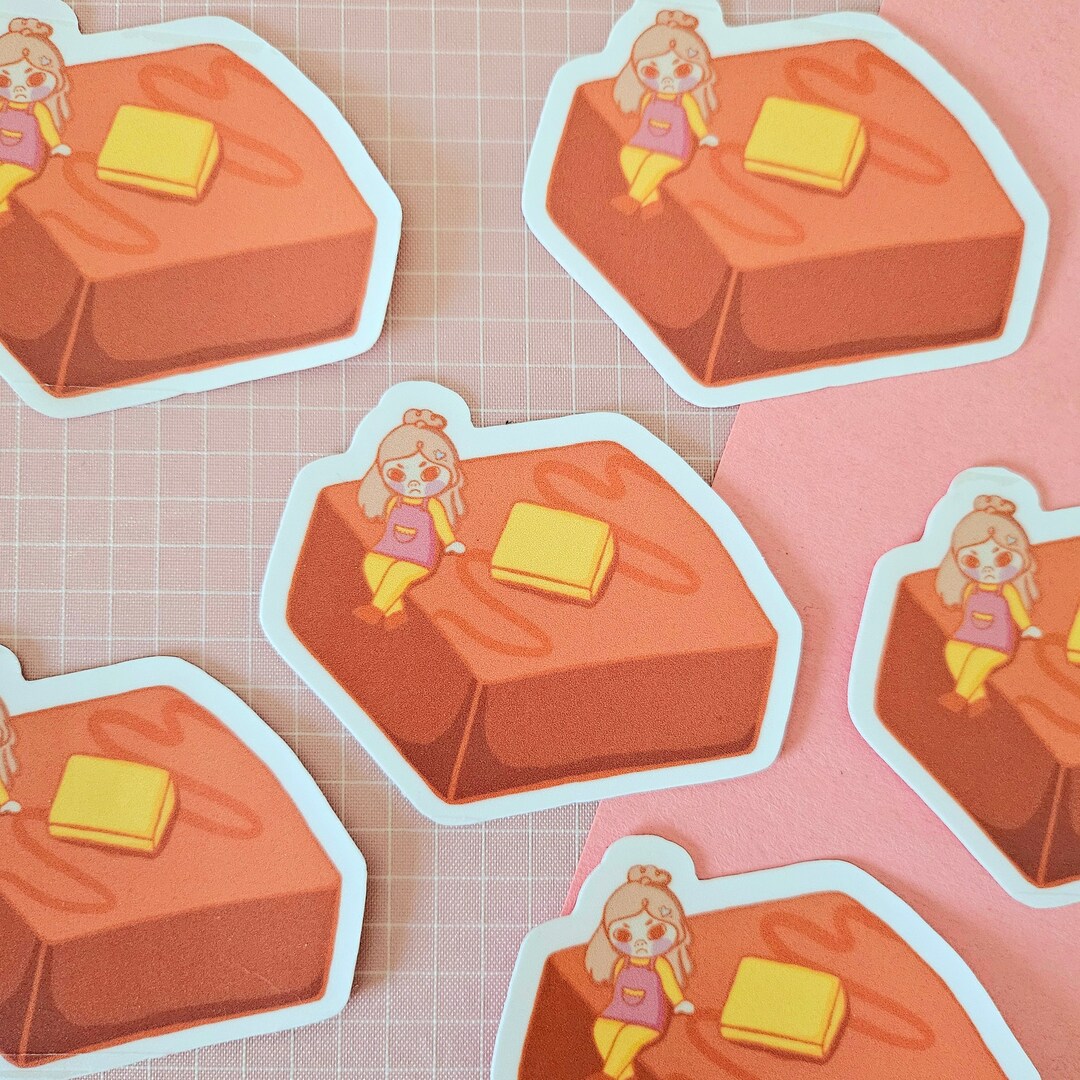 Grumpy Toast Laminated Vinyl Sticker - Etsy