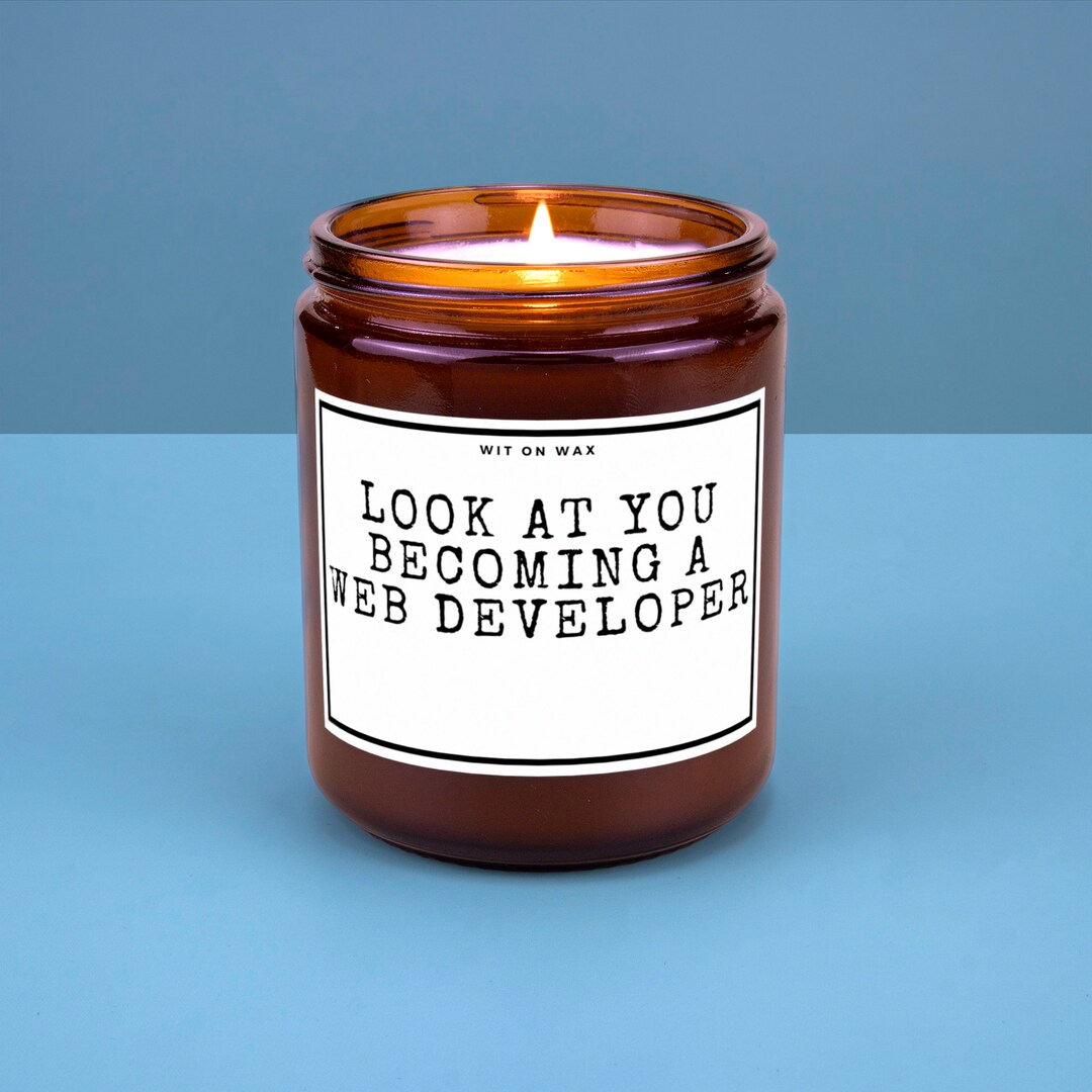 Web Developer Gift for Web Developer Candle Future Programmer ...