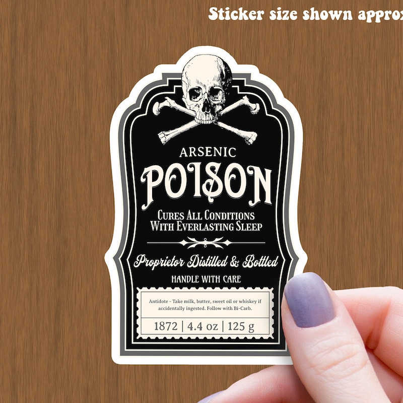 Poison Bottle Label - Etsy