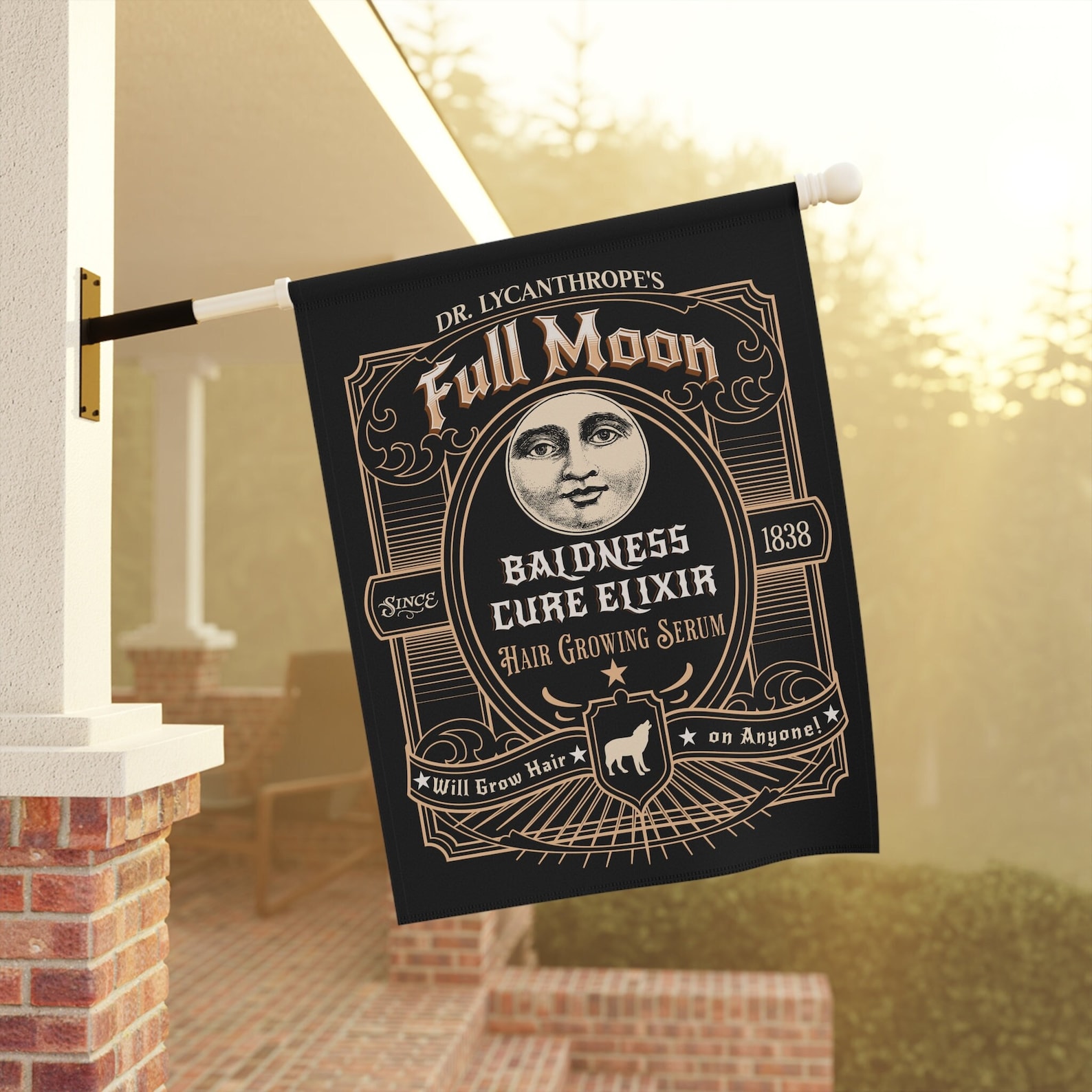 Funny Werewolf Halloween Flag Dr Lycanthrope Full Moon - Etsy