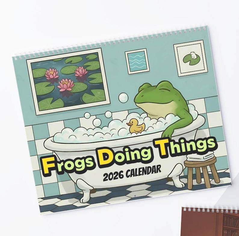 Funny Anti Trump 2026 Wall Calendar, Frogs Doing Things, Subtle FDT ...