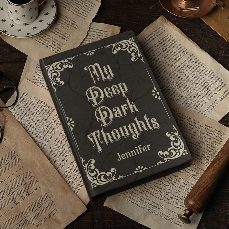 Personalized Journal Hardcover My Deep Dark Thoughts Custom - Etsy