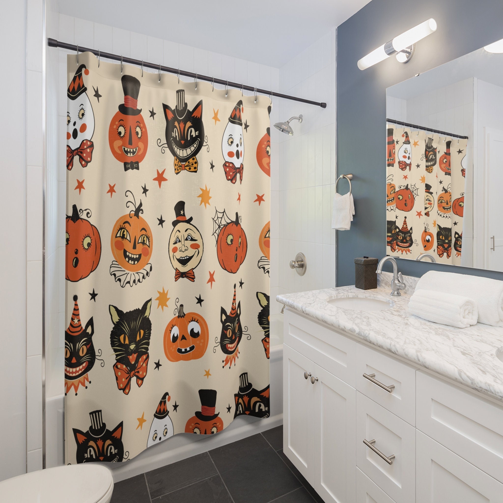 Halloween shower curtain store