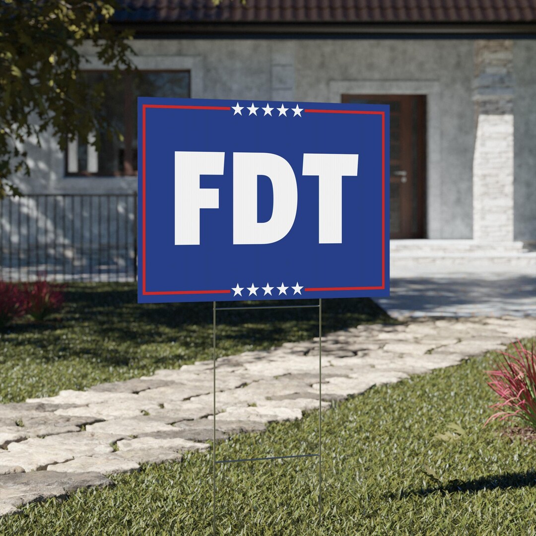 Anti Trump Yard Sign FDT F*ck Trump Sign W Stand 2 Sided Feminist ...