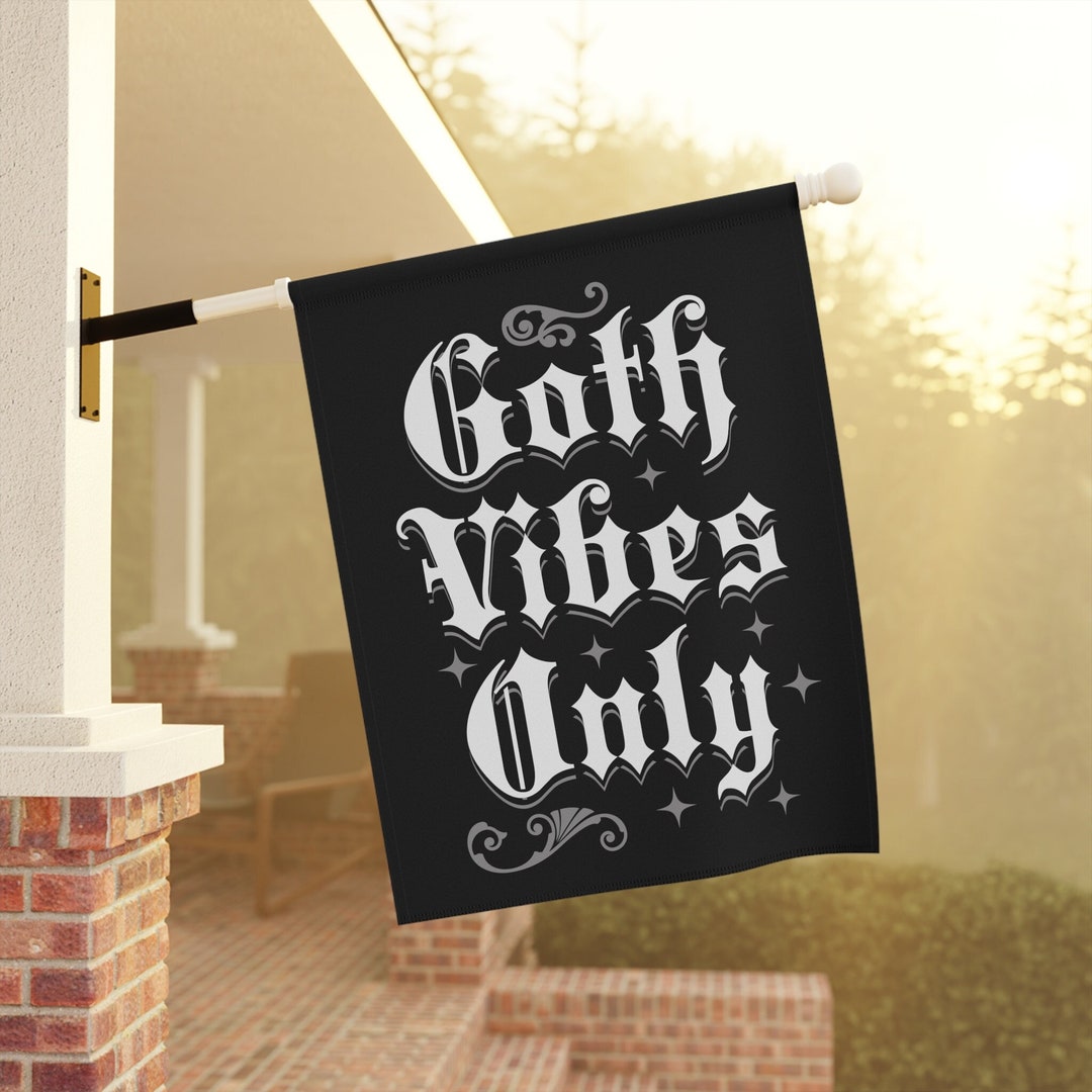 Witchy House Flag Goth Vibes Only Funny Halloween Garden Flag Gothic ...