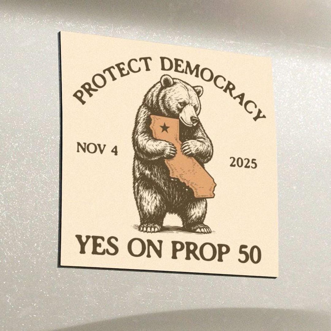 Prop 50 Bumper Magnet California Bear Election Rigging Response Act ...