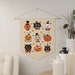 Vintage Halloween Black Cat Pennant Banner Spooky Primitive Halloween ...