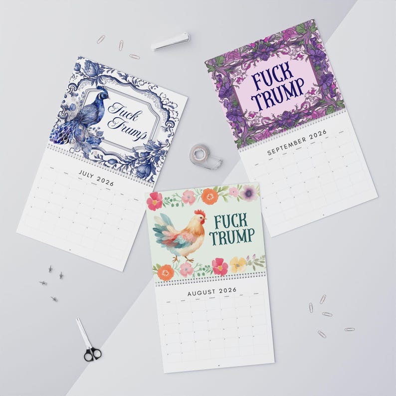 Funny Anti Trump 2026 Wall Calendar, 12 Months of F*cktrump, FDT ...