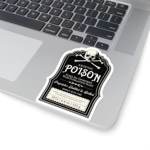 Poison Sticker Goth Sticker Skull Sticker Halloween Sticker Victorian ...