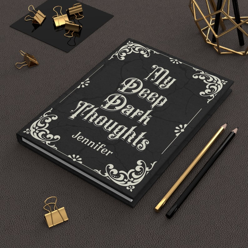 Personalized Journal Hardcover My Deep Dark Thoughts Custom - Etsy
