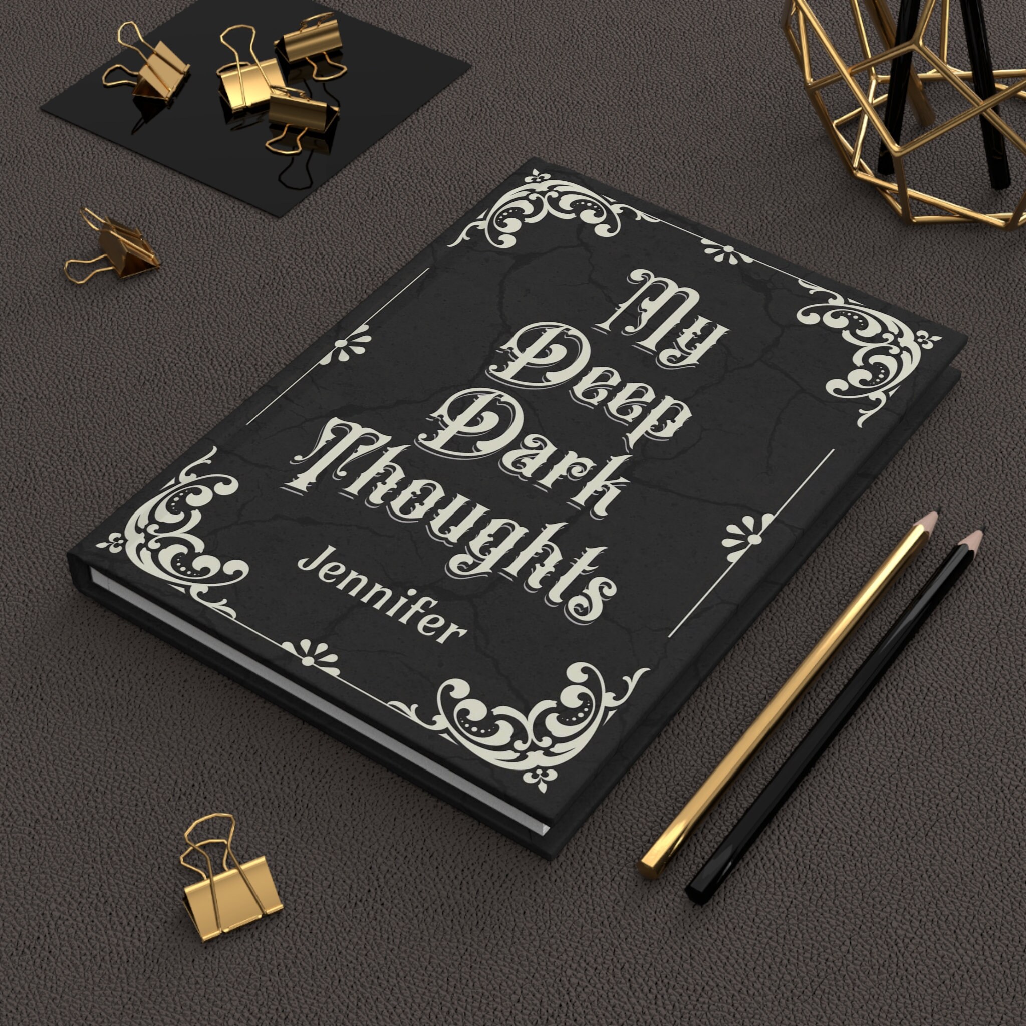 Personalized Journal Hardcover My Deep Dark Thoughts Custom - Etsy