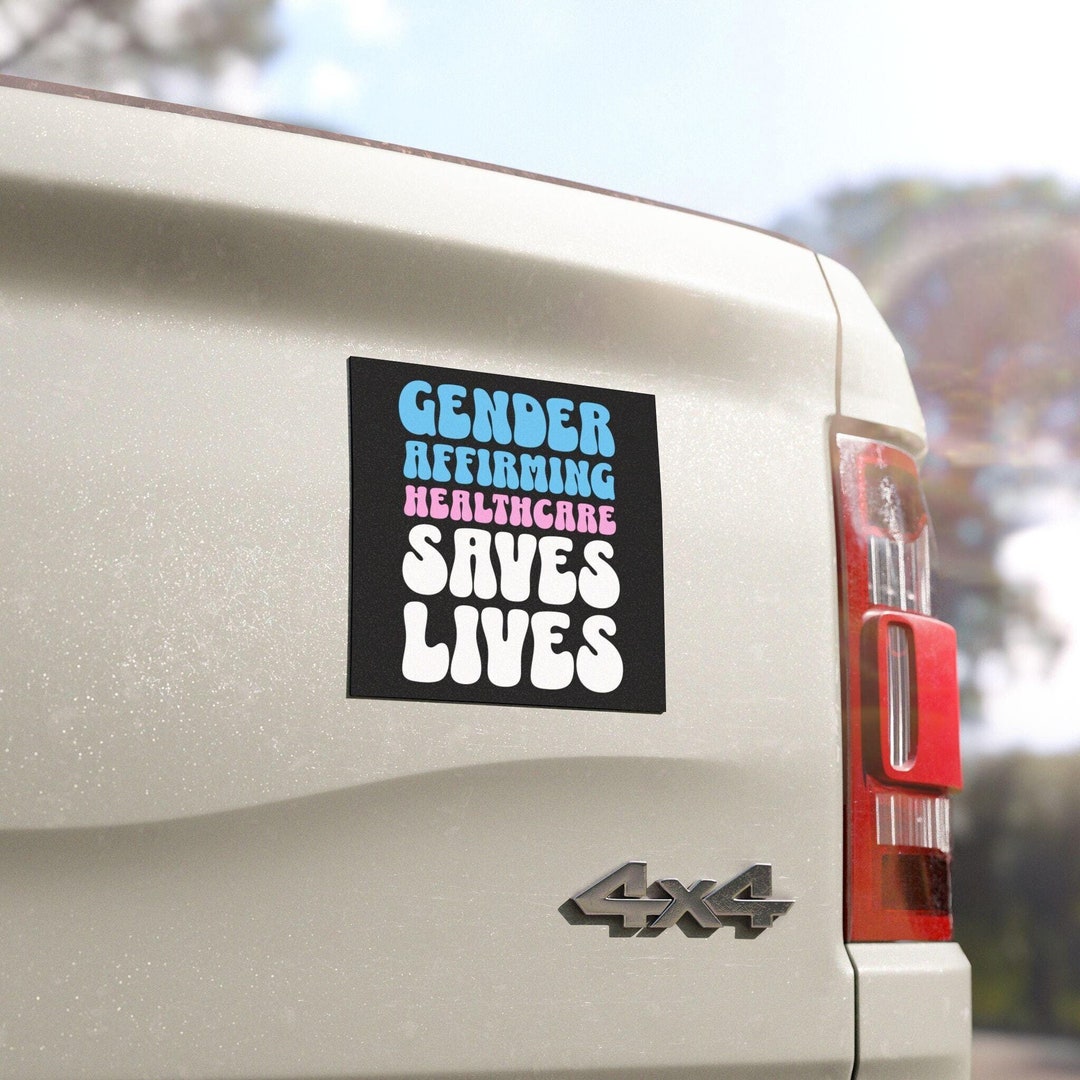 Trans Flag Gender Affirming Healthcare Protect Trans Kids Bumper Magnet ...