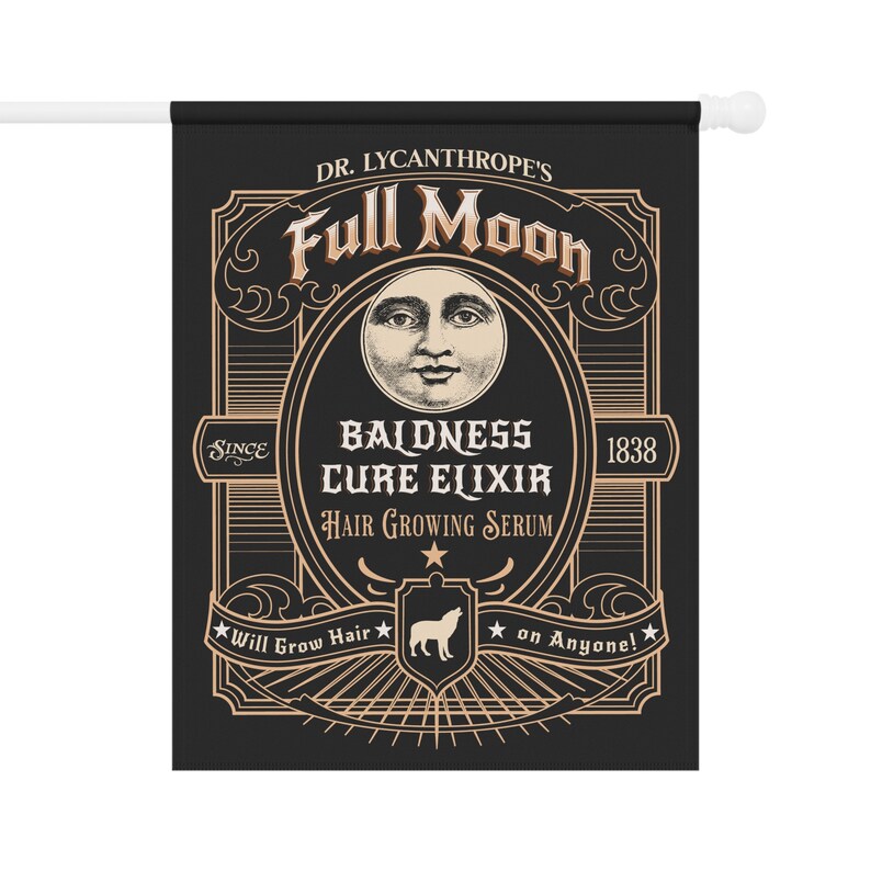 Funny Werewolf Halloween Flag Dr Lycanthrope Full Moon - Etsy