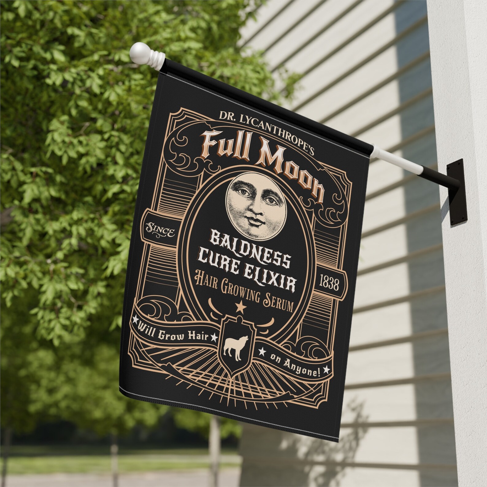 Funny Werewolf Halloween Flag Dr Lycanthrope Full Moon - Etsy