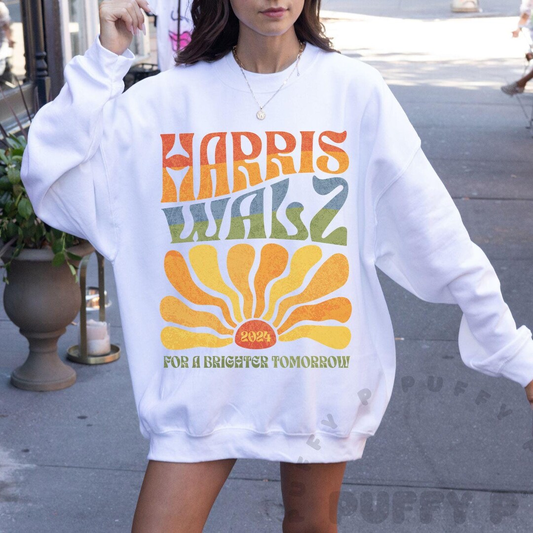 Harris Walz 2024 Shirt Kamala Harris Sweatshirt Tim Walz Boho Aesthetic ...