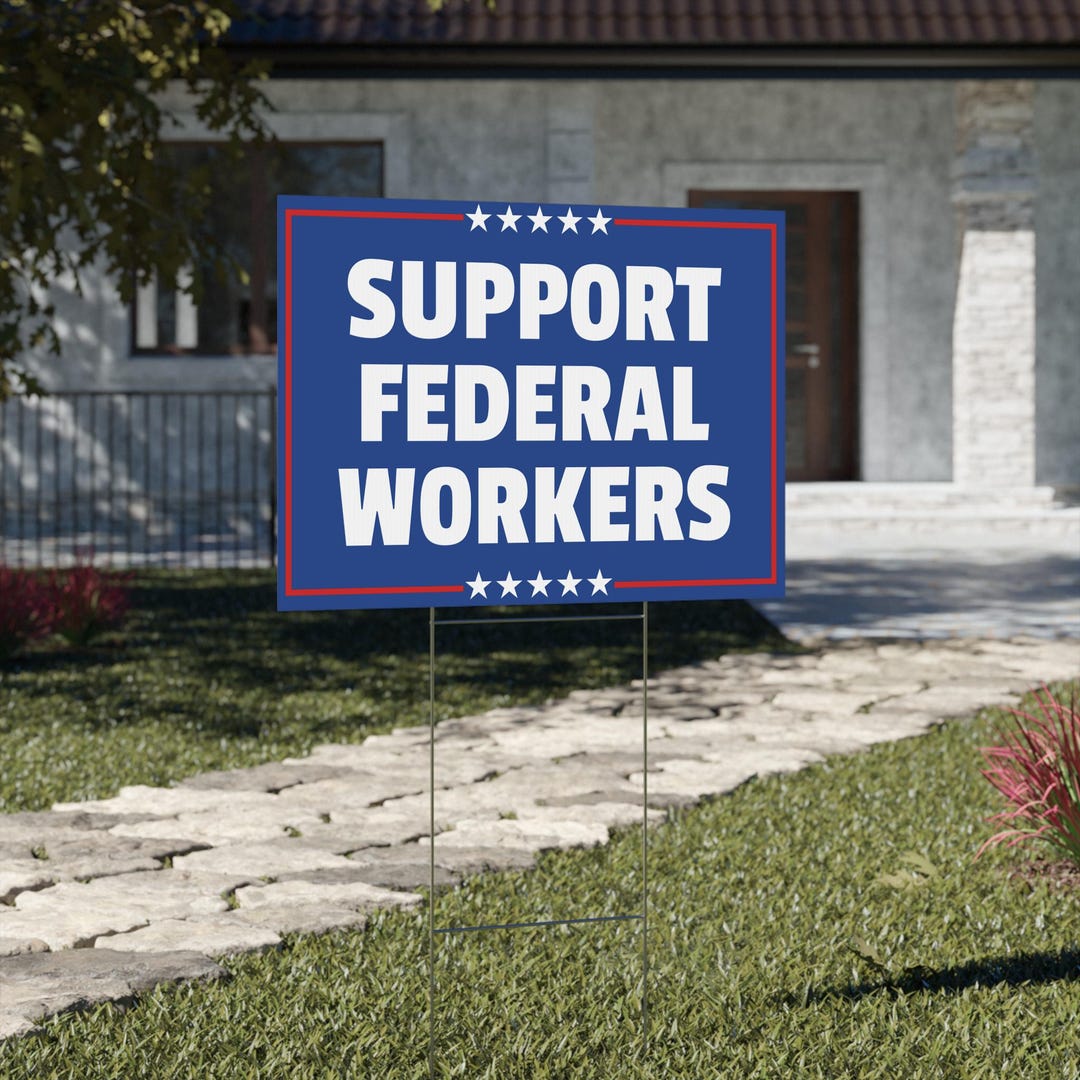 Anti Elon Musk Yard Sign W Stand Support Federal Workers Anti Fascist ...