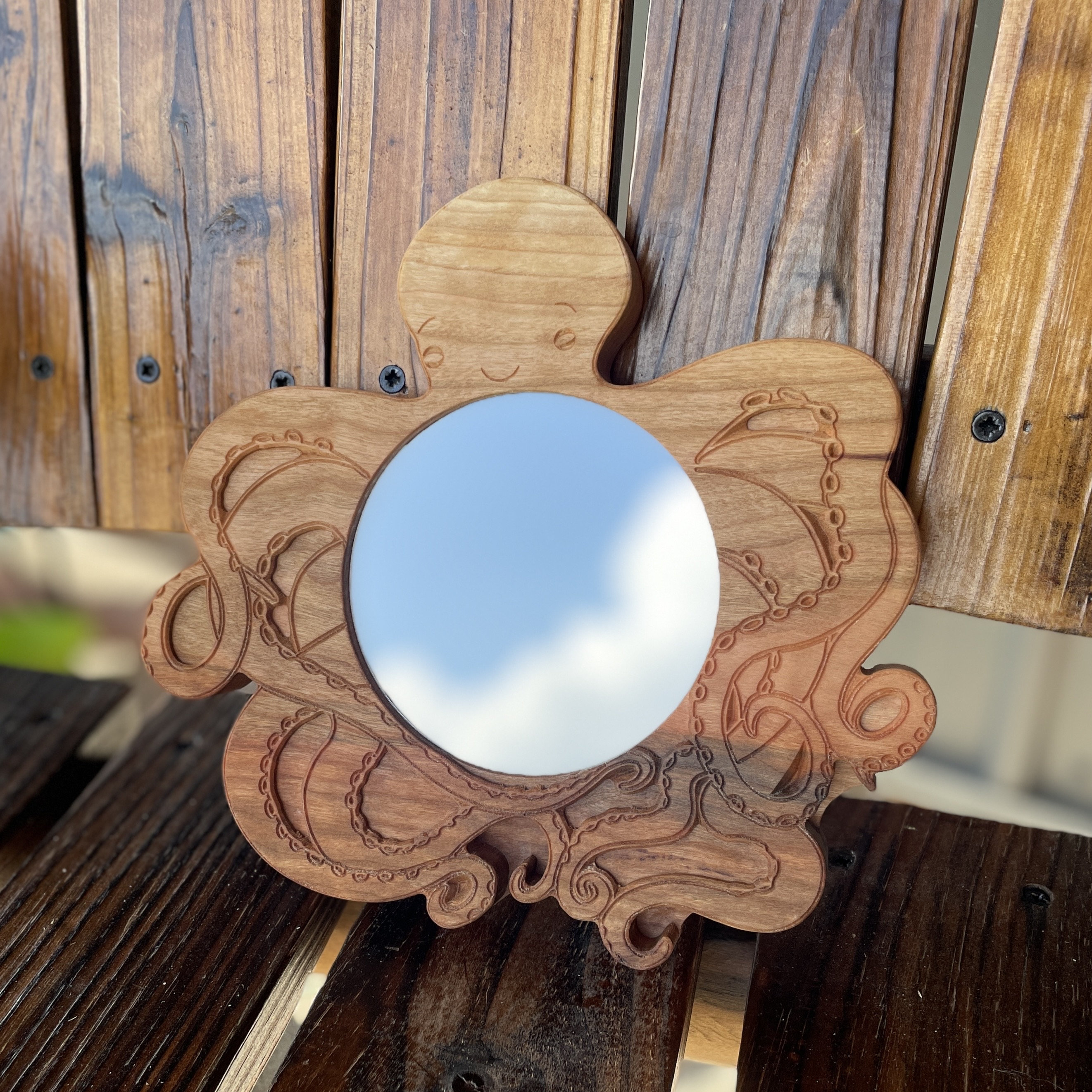 Octopus Mirror Magnet - Etsy