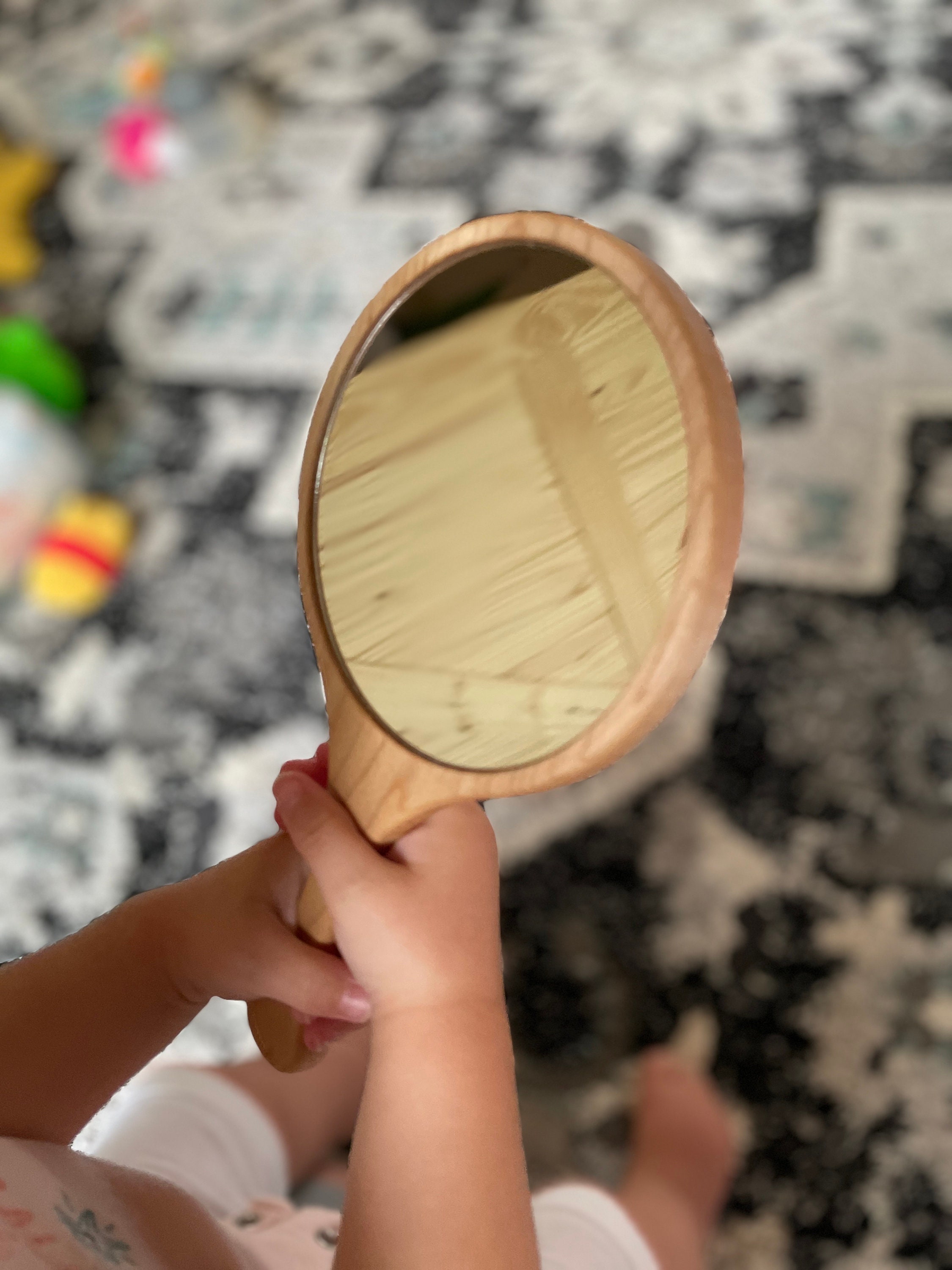 Kids Wooden Hand Mirror -shatterproof - Etsy