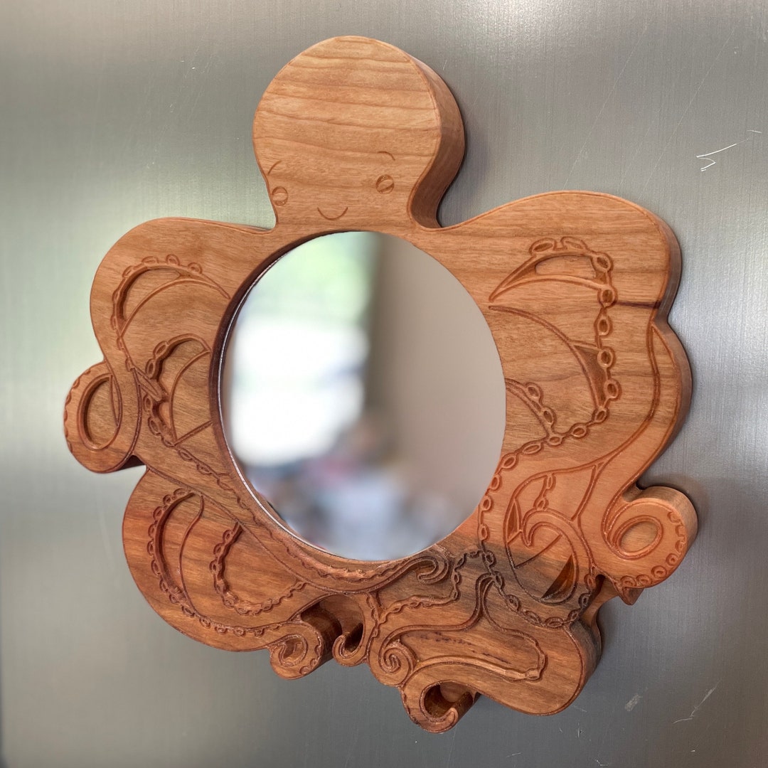 Octopus Mirror Magnet - Etsy