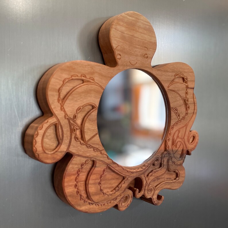 Octopus Mirror Magnet - Etsy