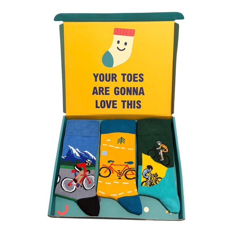 Cycle Novelty Socks - Etsy UK