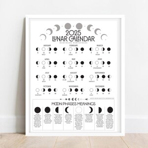 2025 Lunar Calendar, Letter Size and A4, Northern & Southern ...