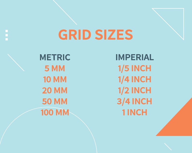 Printable Graph Paper Digital Graph Paper All US Sizes Arch Ansi Letter ...