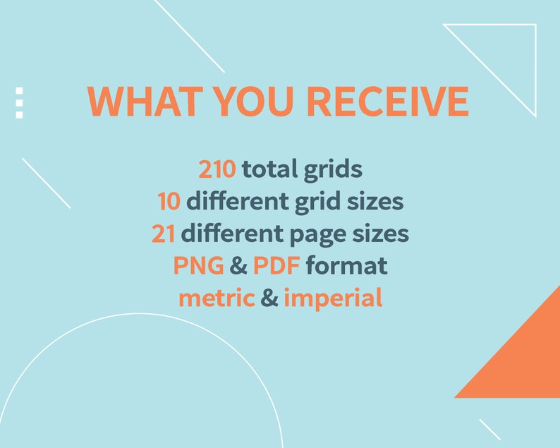 Printable Graph Paper Digital Graph Paper All US Sizes Arch Ansi Letter ...