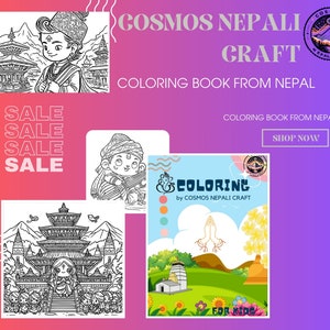 Coloring Book From Nepal for Kids, 20 Pages of Amazing Things About ...