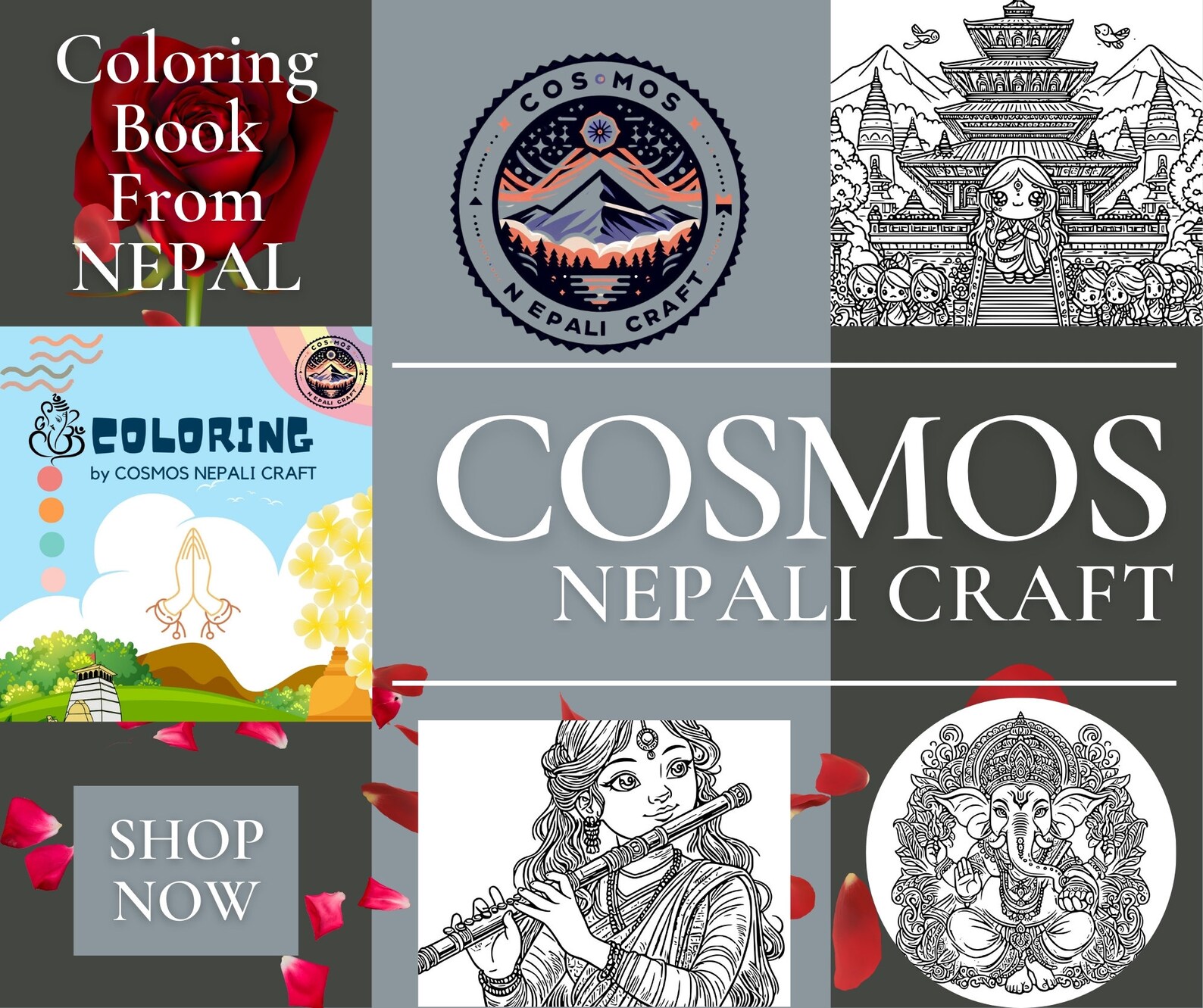 Coloring Book From Nepal for Kids, 20 Pages of Amazing Things About ...