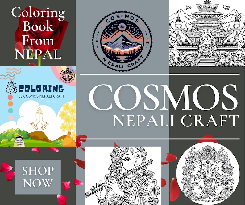 Coloring Book From Nepal for Kids, 20 Pages of Amazing Things About ...