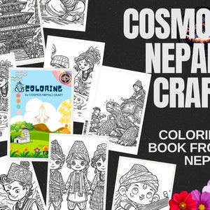 Coloring Book From Nepal for Kids, 20 Pages of Amazing Things About ...