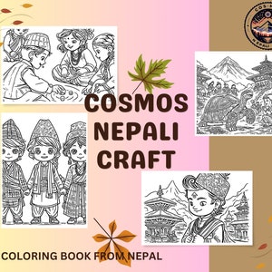 Coloring Book From Nepal for Kids, 20 Pages of Amazing Things About ...