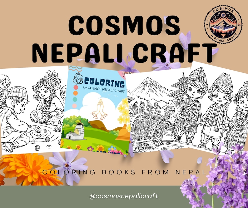 Coloring Book From Nepal for Kids, 20 Pages of Amazing Things About ...